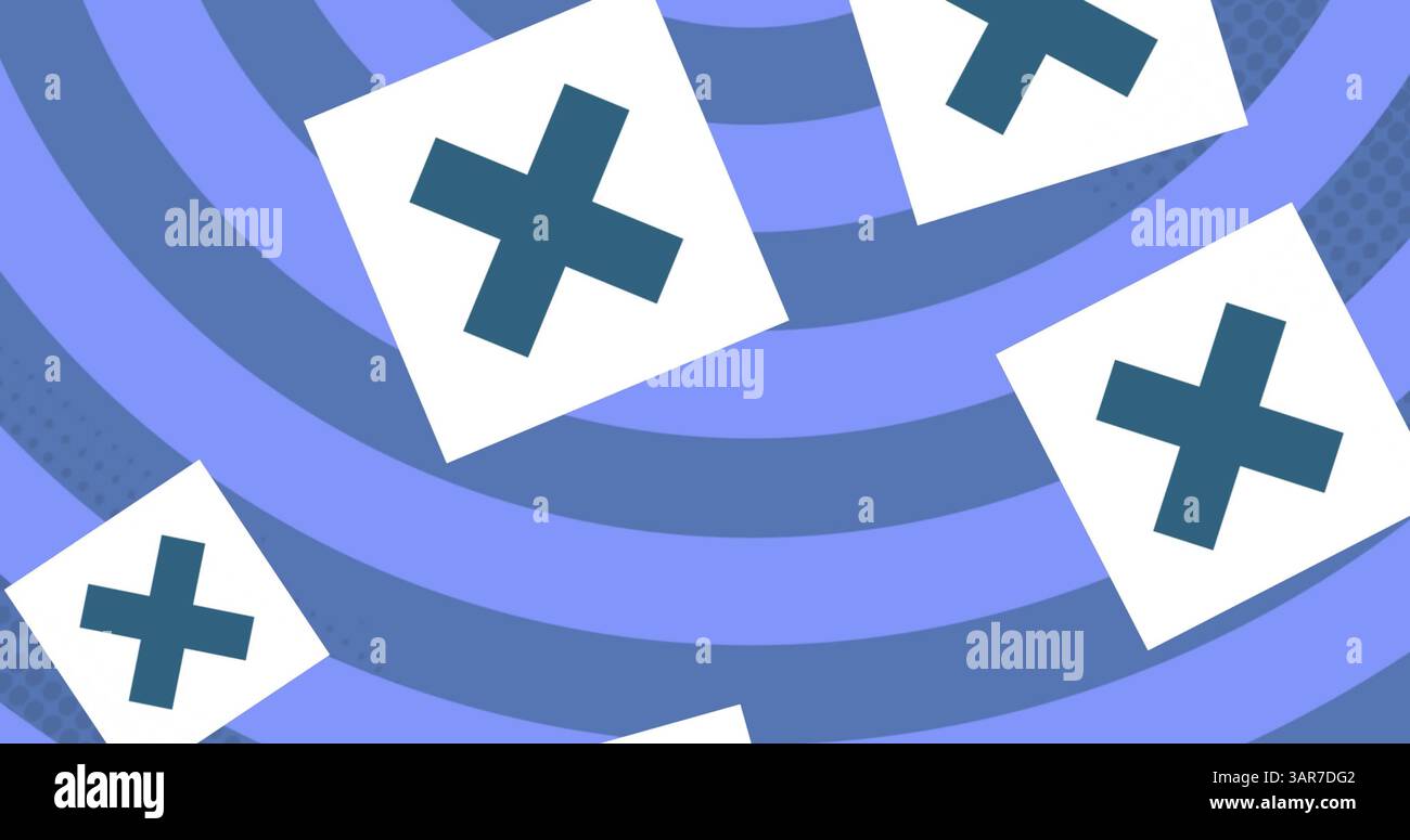 Animation white circles over purple hi-res stock photography and images ...