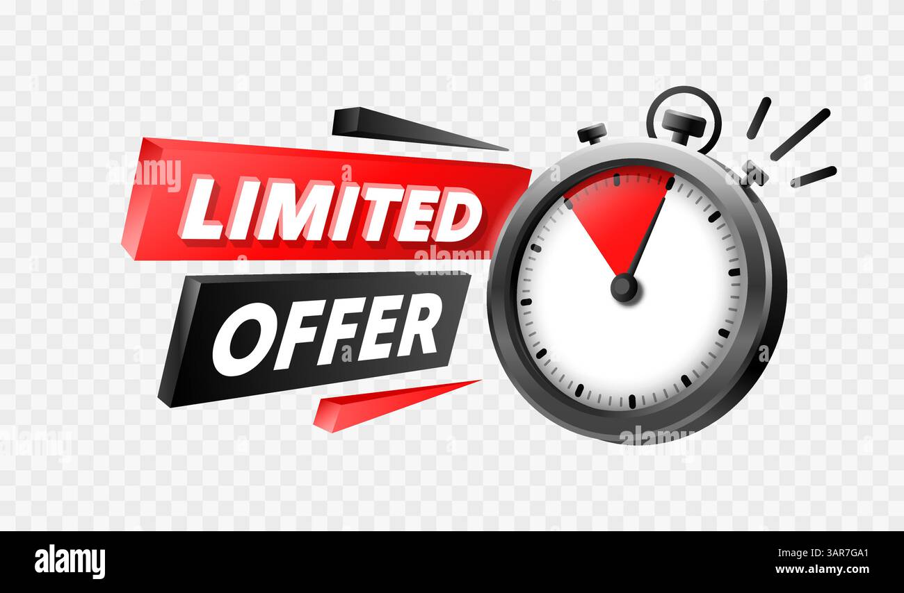 Limited offer time, sale banner tag. Vector Stock Vector Image & Art ...
