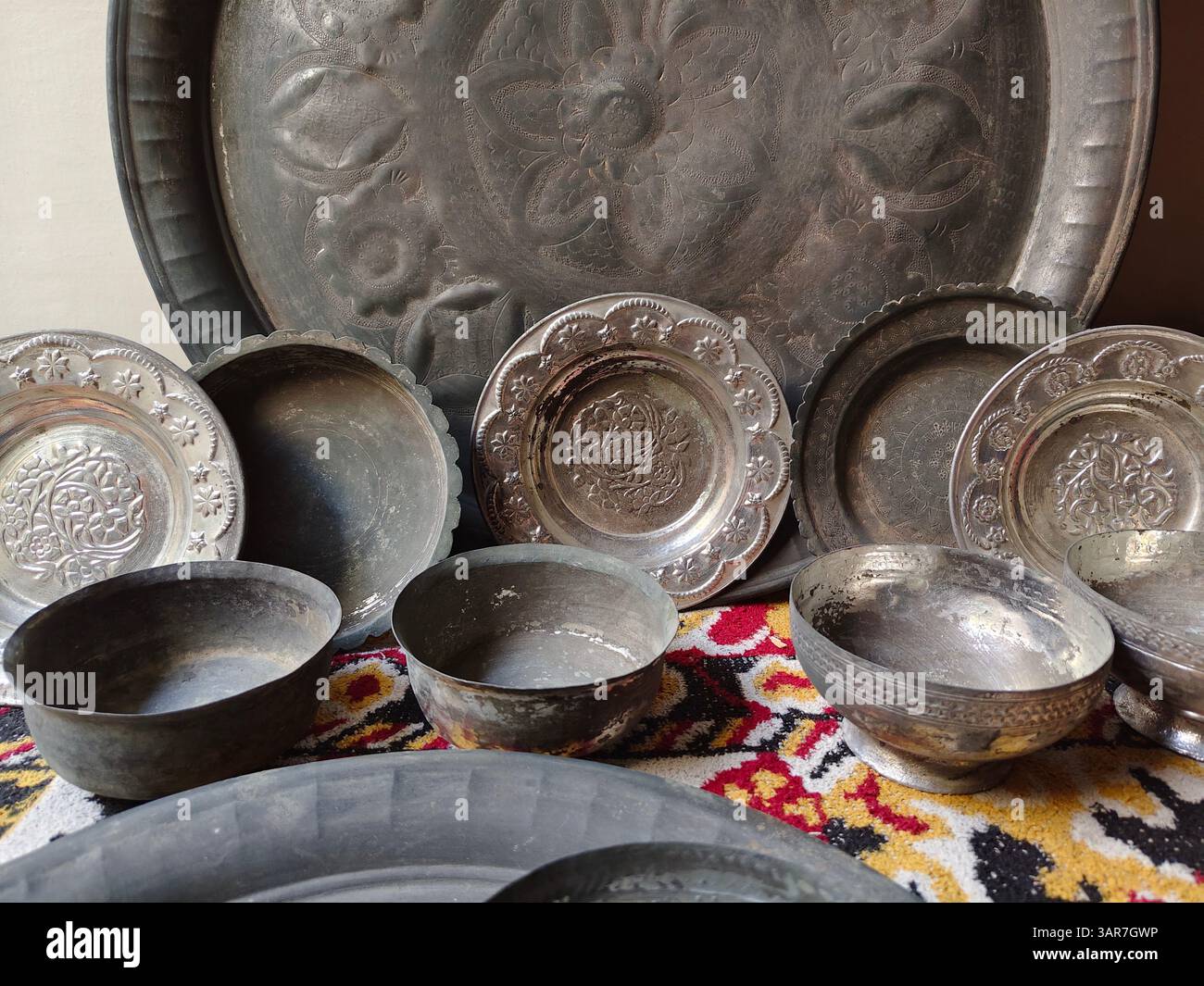 Set of old vintage copper Brass Cooking Utensils Karachi Pakistan Stock ...