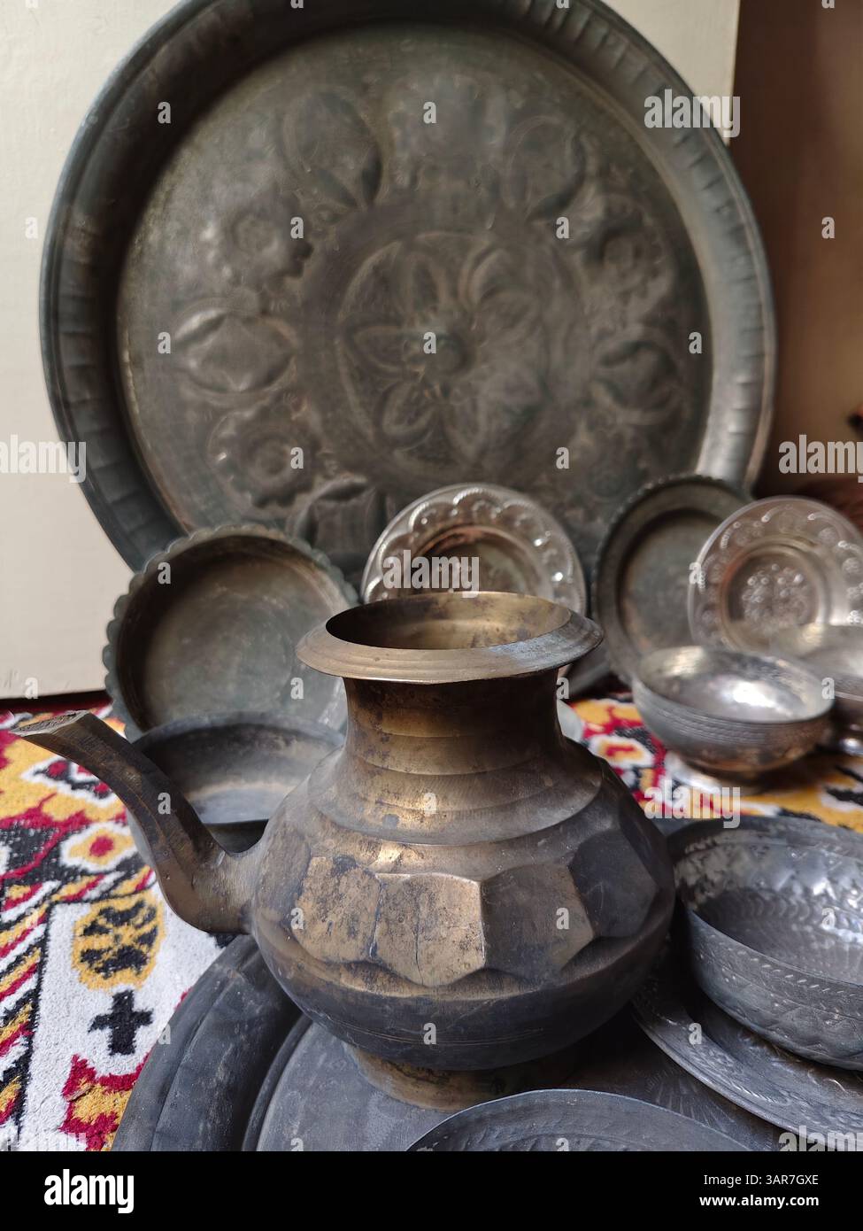 Set of old vintage copper Brass Cooking Utensils Karachi Pakistan Stock ...