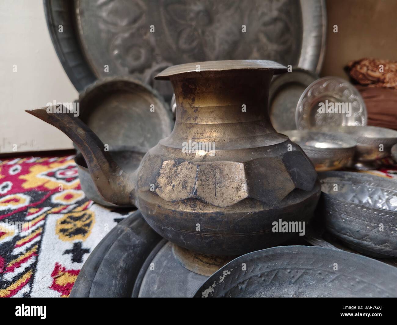 Set of old vintage copper Brass Cooking Utensils Karachi Pakistan Stock ...