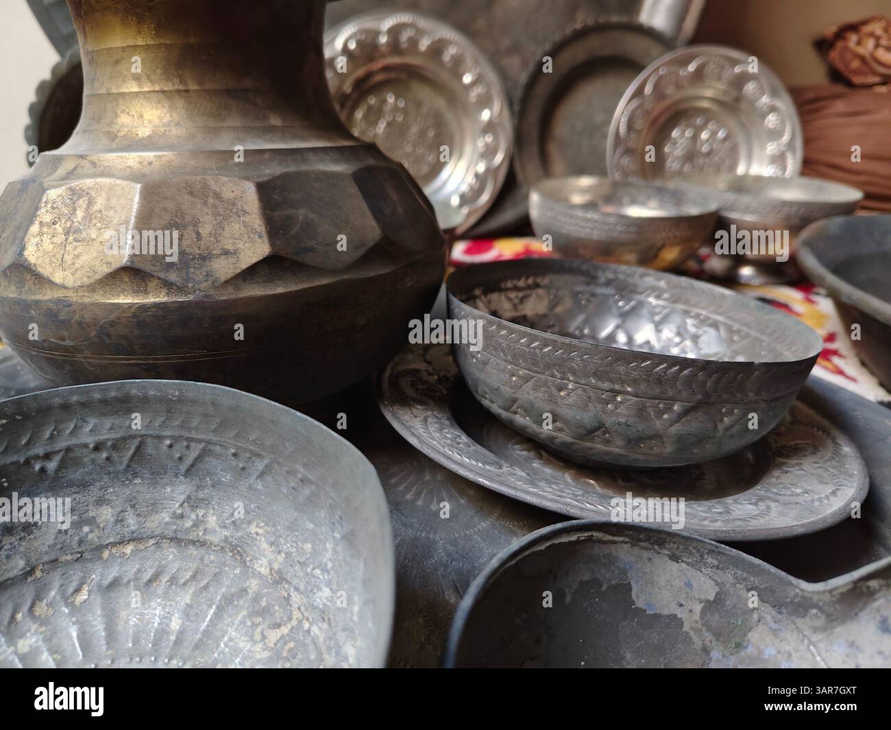 Set of old vintage copper Brass Cooking Utensils Karachi Pakistan Stock ...
