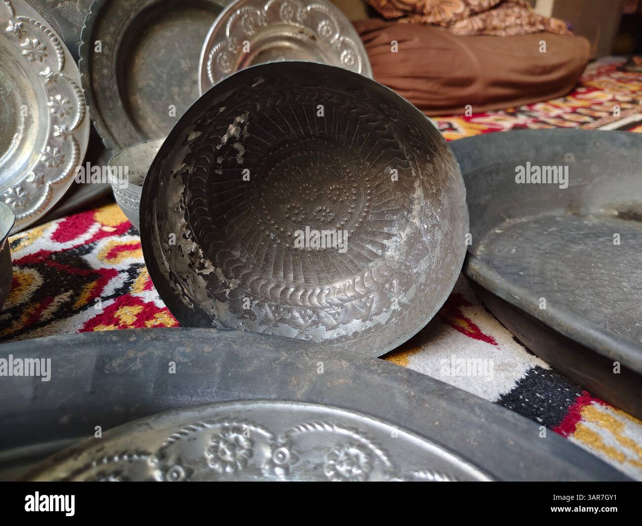 Set of old vintage copper Brass Cooking Utensils Karachi Pakistan Stock ...