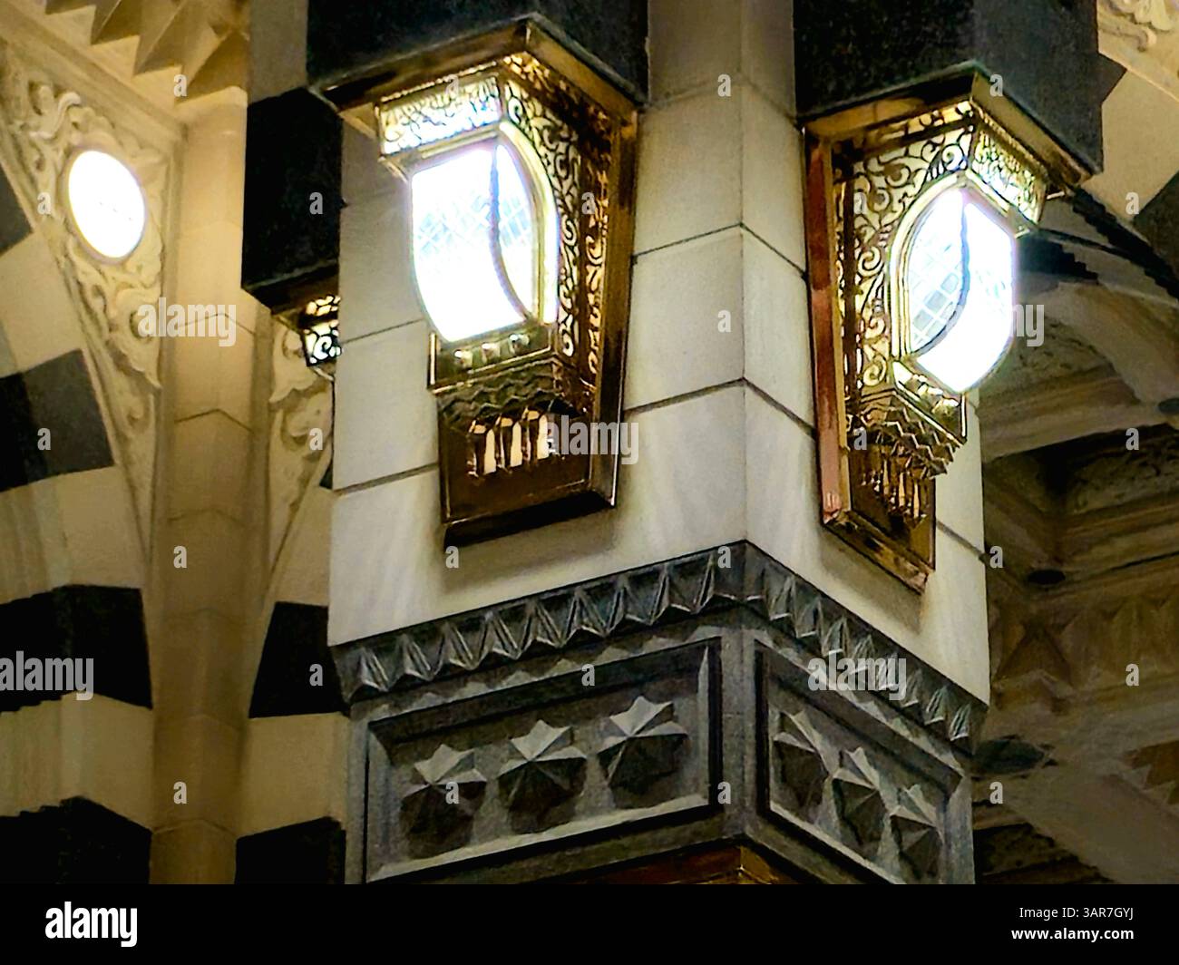 The columns of The Prophet's Mosque al-Masjid al-Nabawi, the second ...