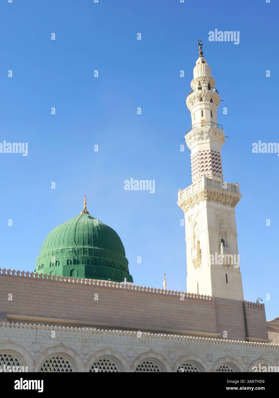The Prophet's Mosque al-Masjid al-Nabawi, the second mosque built by ...