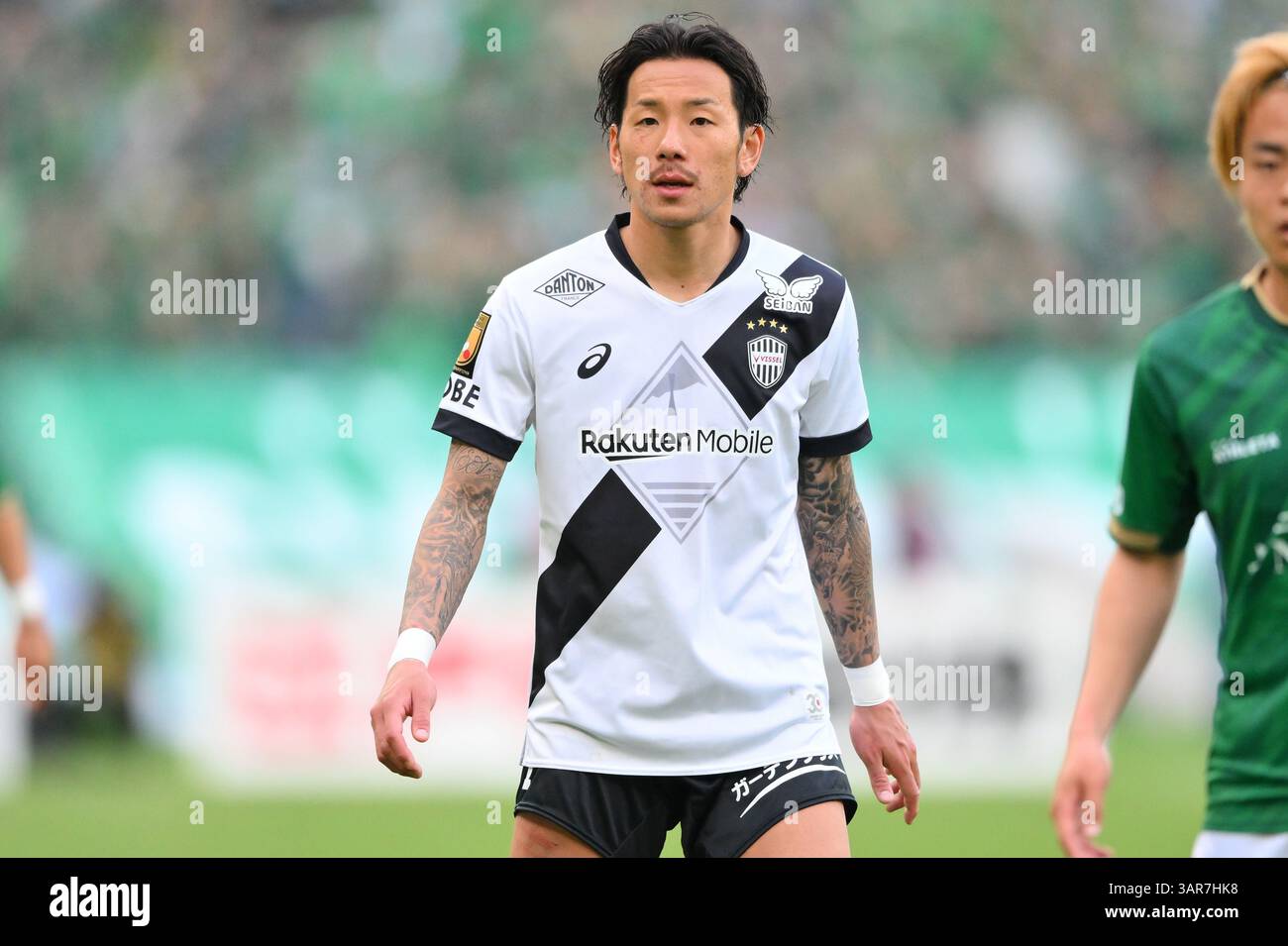 Tokyo, Japan. 12th Apr, 2025. Vissel Kobe's Yosuke Ideguchi during the ...