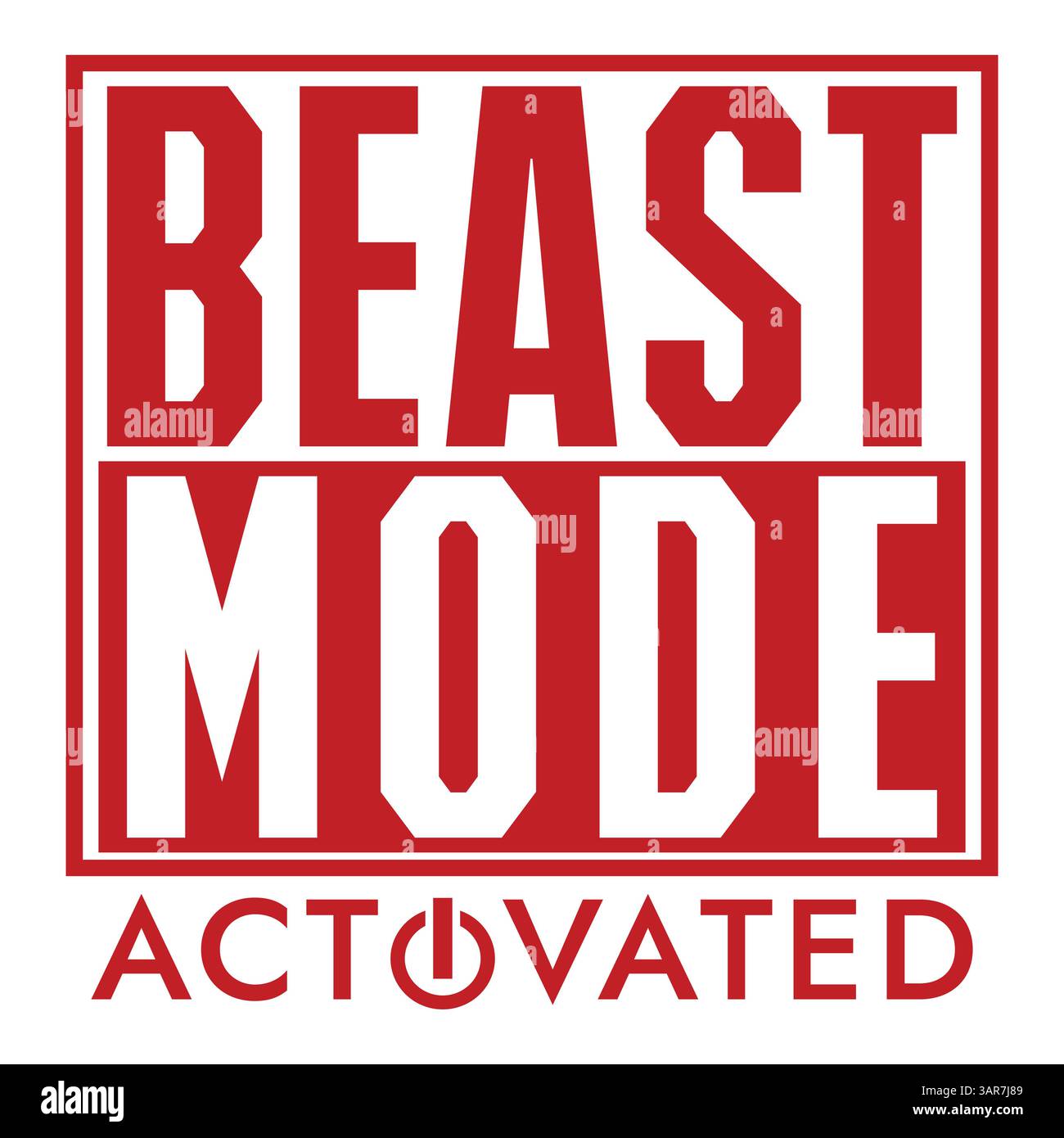 Beast mode activated. Gym fitness T-shirt and poster design vector Stock Vector Image & Art - Alamy
