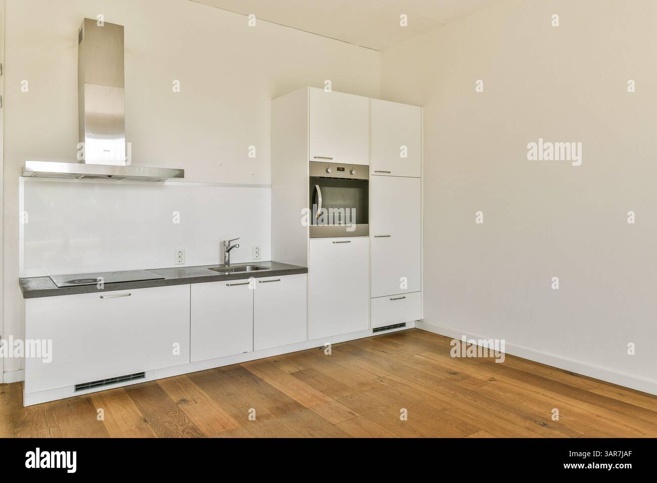 Stylish and minimalistic kitchen featuring sleek cabinetry, integrated ...
