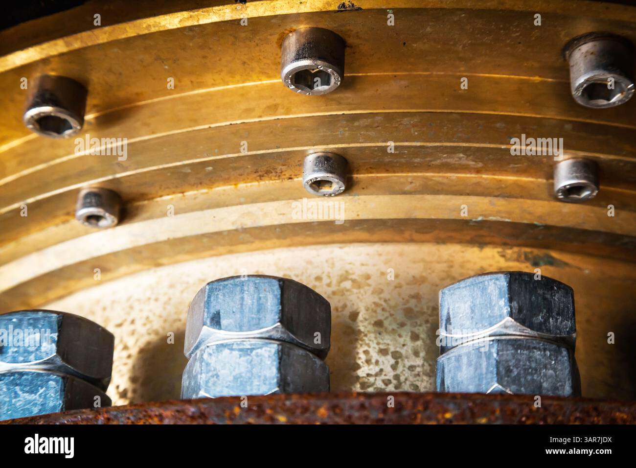 Large bolted connection. Basis for attaching an azimuth thruster on a ...