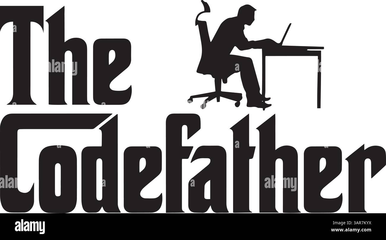 The Codefather. Funny programmer t-shirt design Stock Vector Image & Art - Alamy
