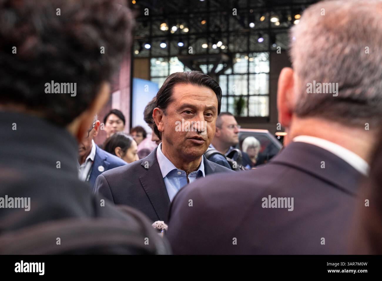 Jose Munoz, President and CEO Hyundai Motor Company speaks to members ...