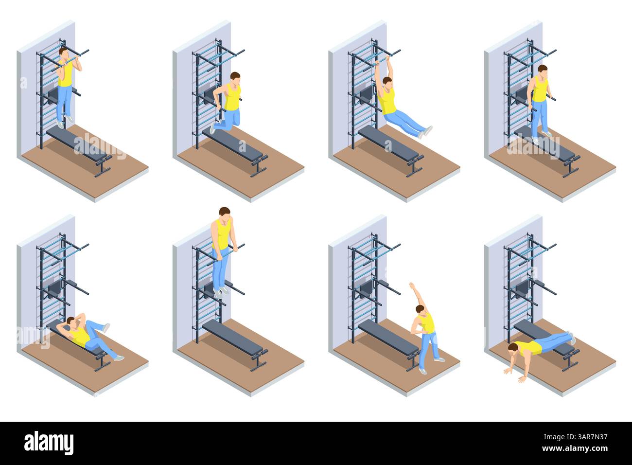 Stretching conditioning Cut Out Stock Images & Pictures - Alamy