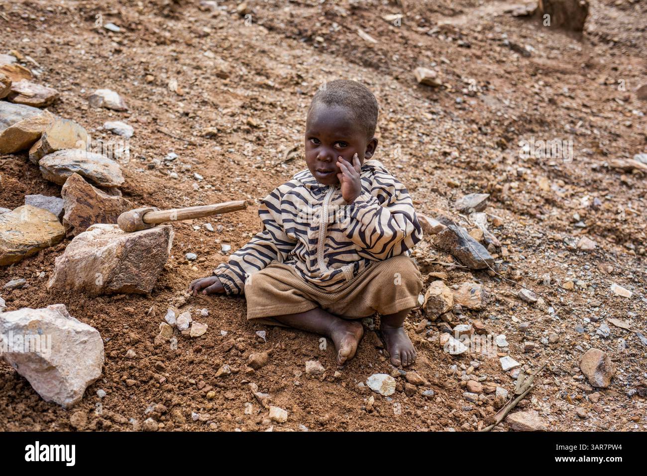 Stone breakers in West Uganda, Africa Stock Photo - Alamy