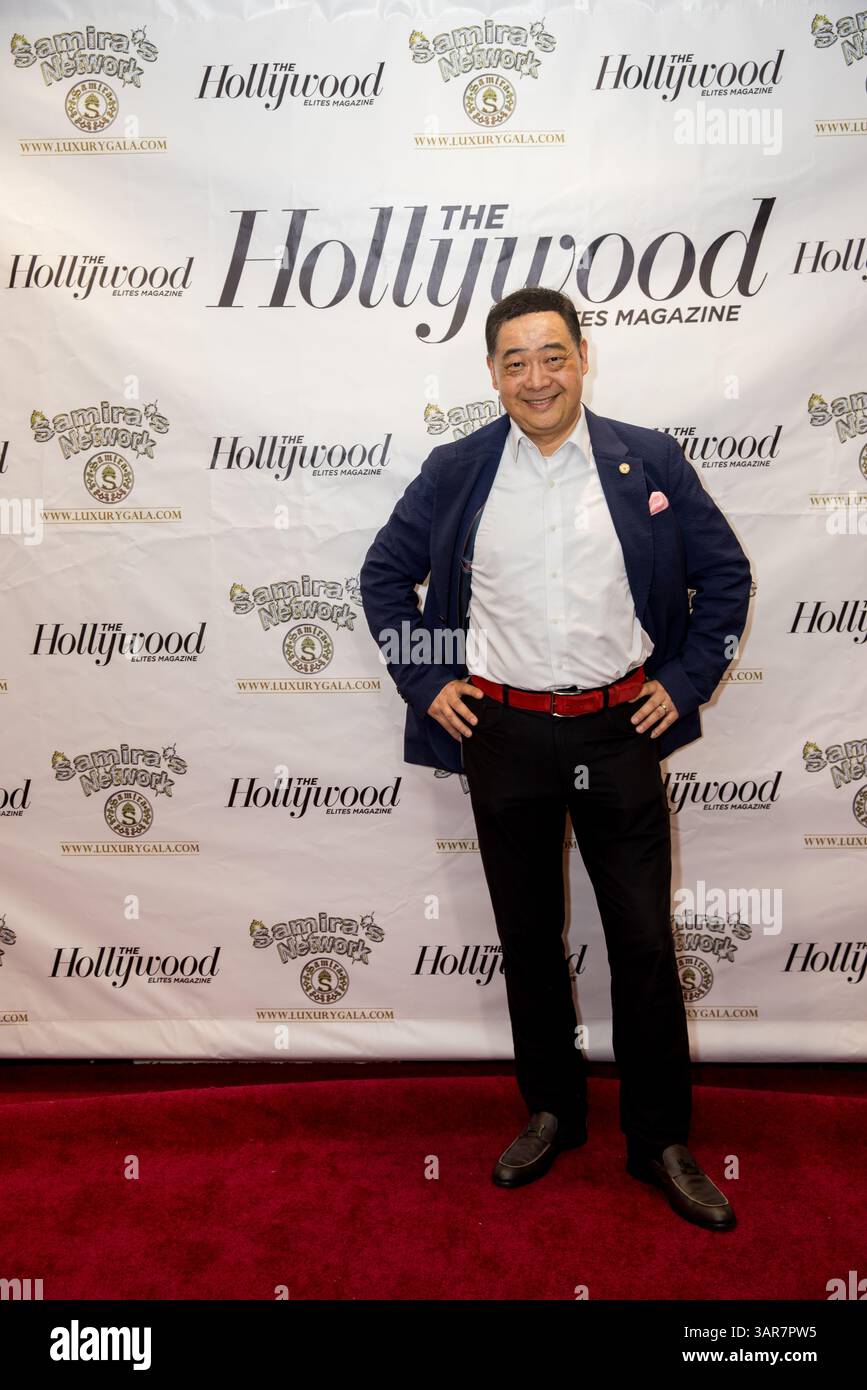 TV host Joey Zhou, founder of the Los Angeles Beverly Arts (LABA ...