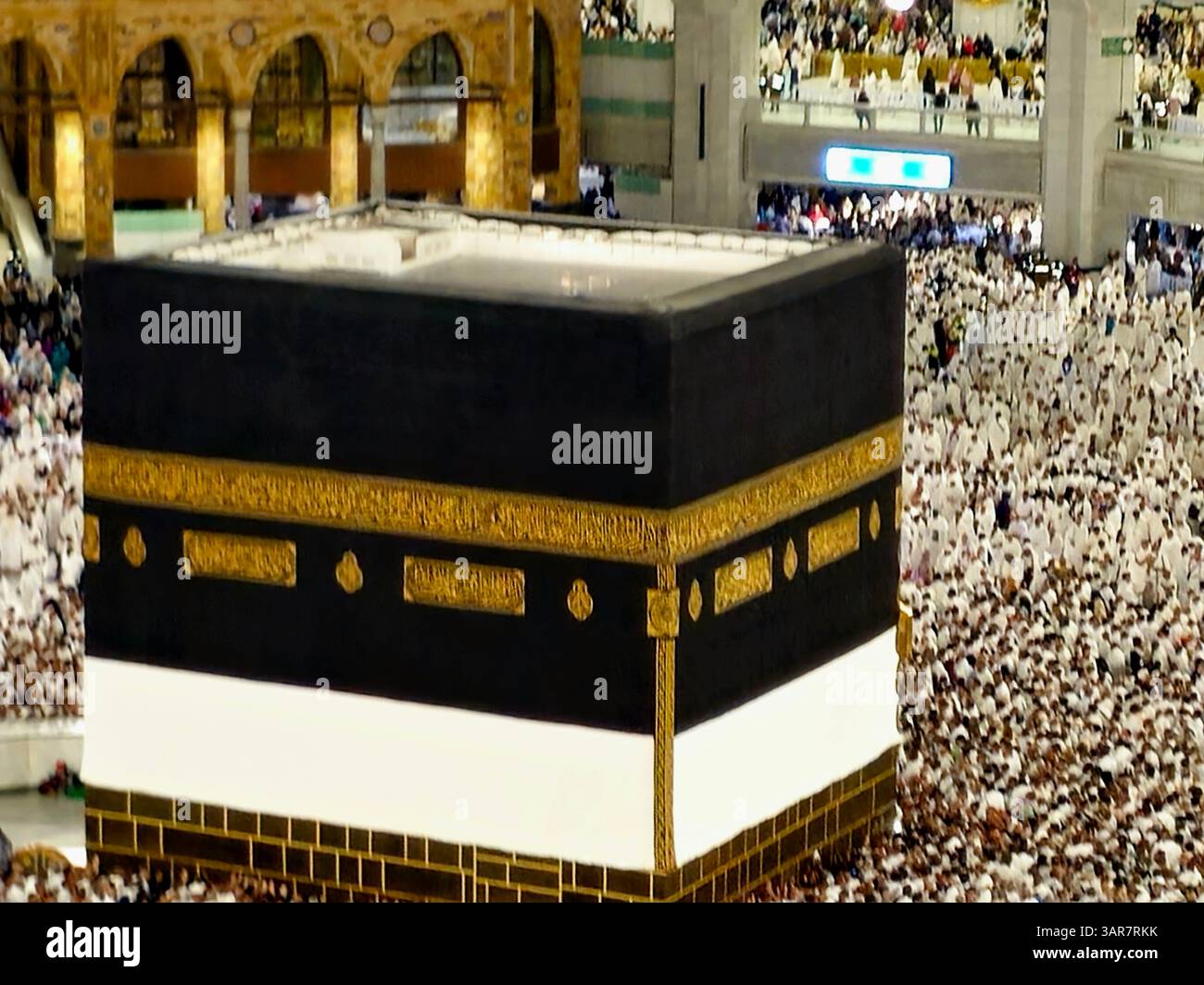 Mecca, Saudi Arabia, June 11 2024: Mataf of the Grand Mosque, which is ...