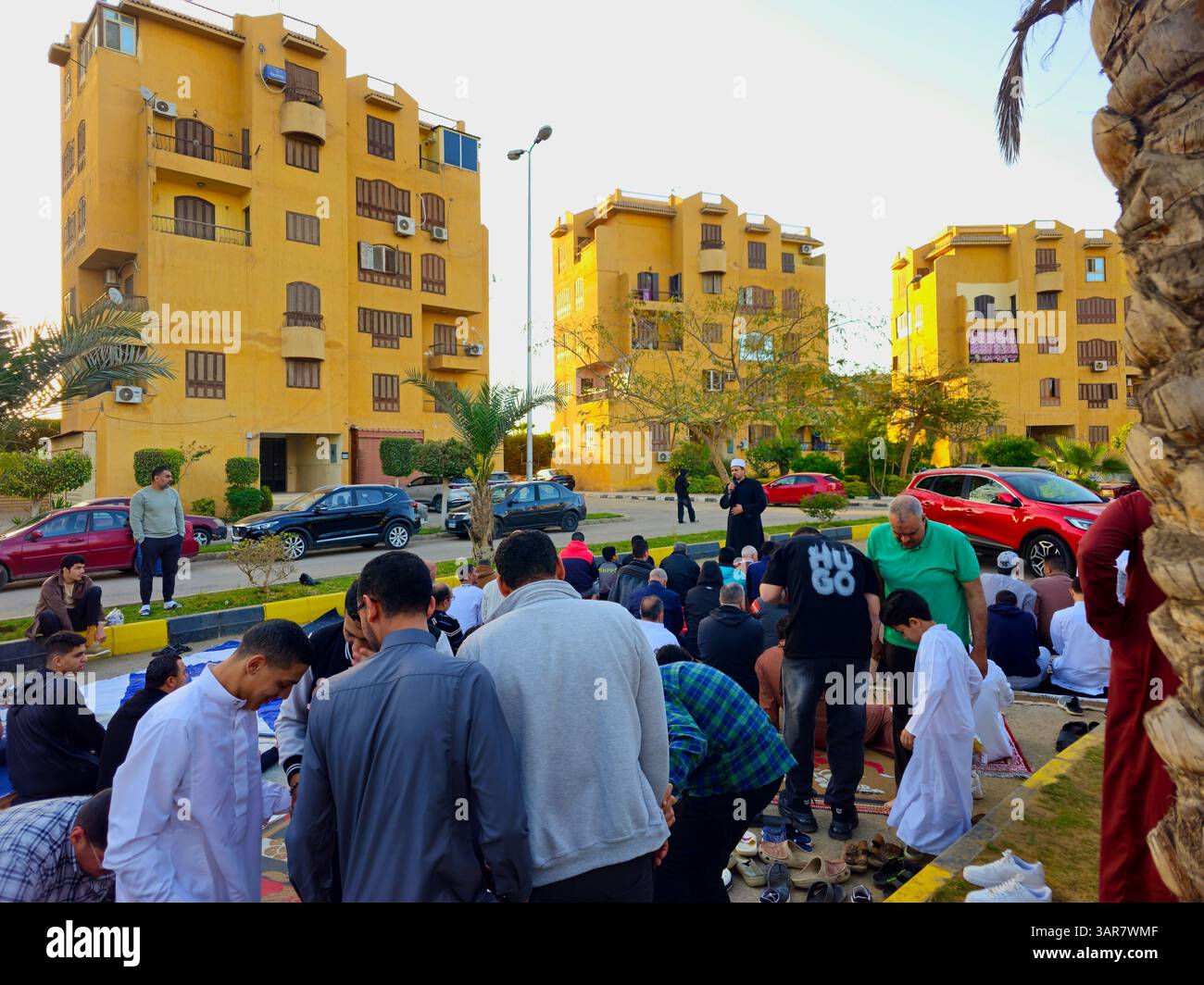 Cairo, Egypt, March 31 2025: The mosque preacher Imam performs Eid Al ...