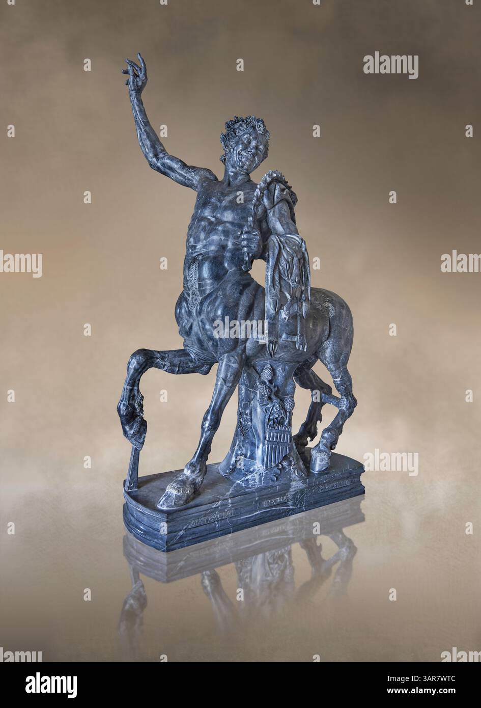 Roman statue of young Furietti Centaur, bigio morato marble, signed by ...