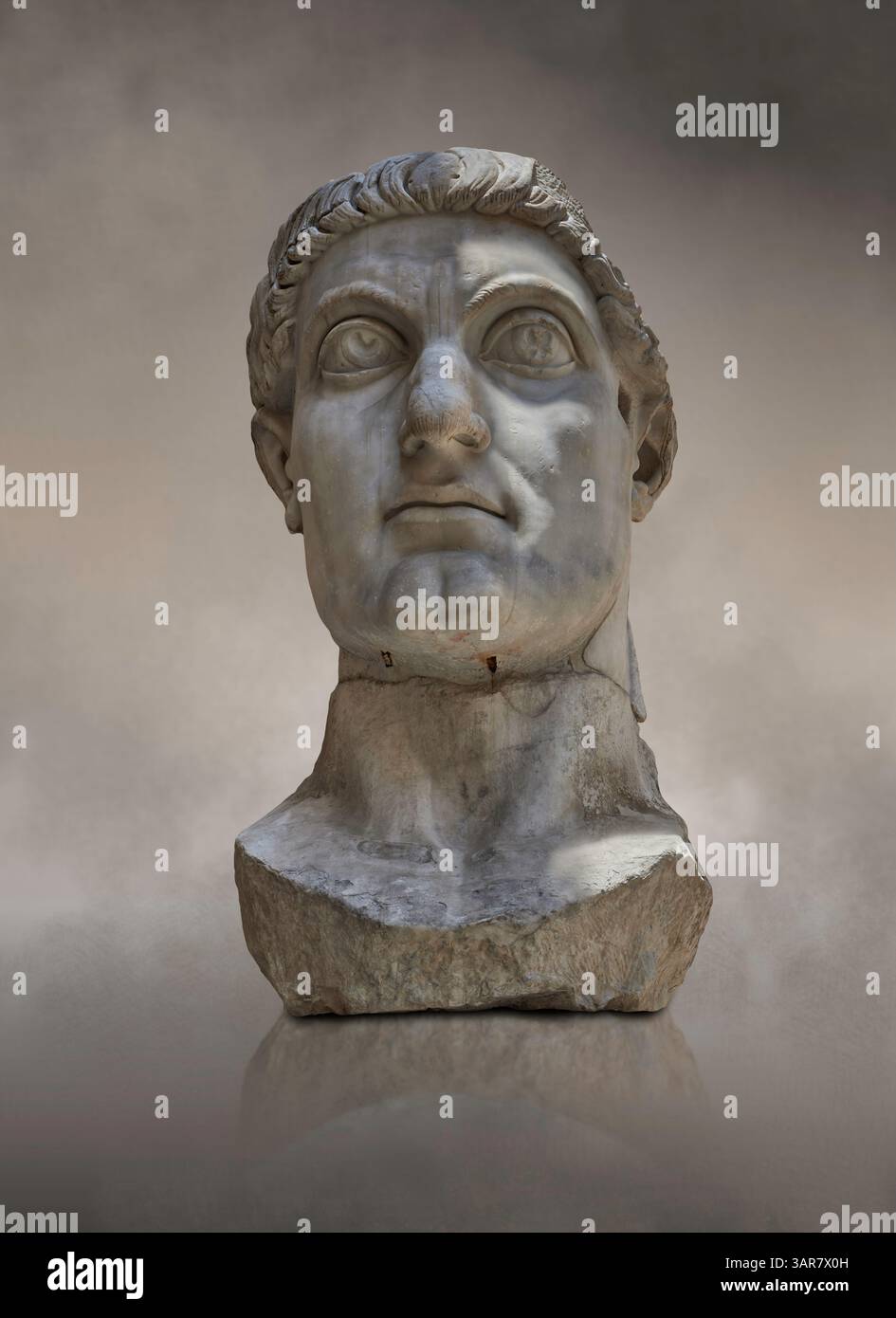 Roman Statue head of Emperor Constantine known as the Colossus of ...