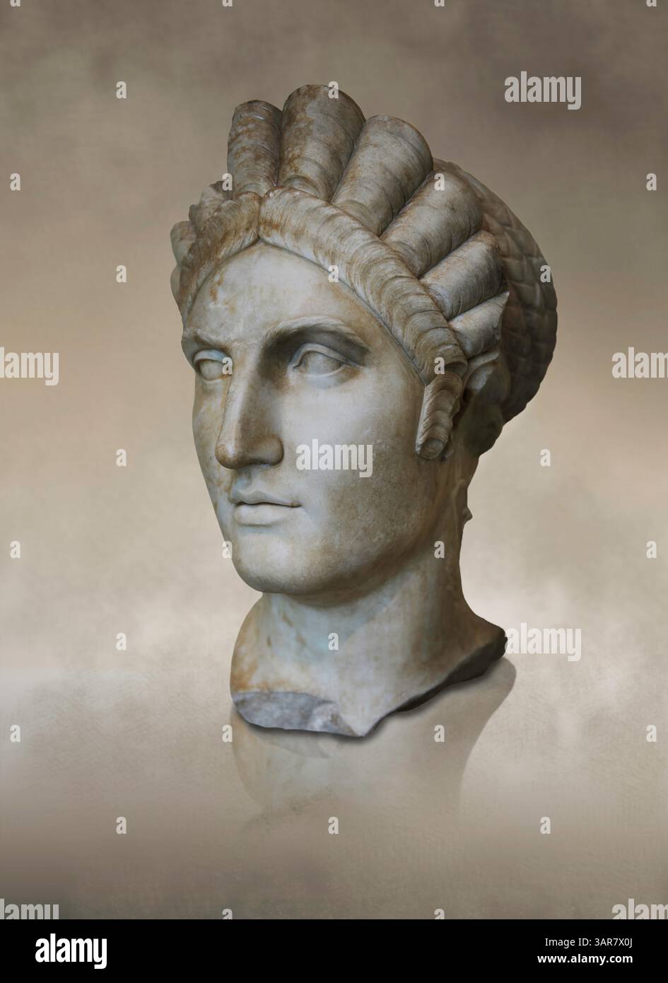 Roman marble portrait bust of Matidia circa 119 AD excavated from Via ...