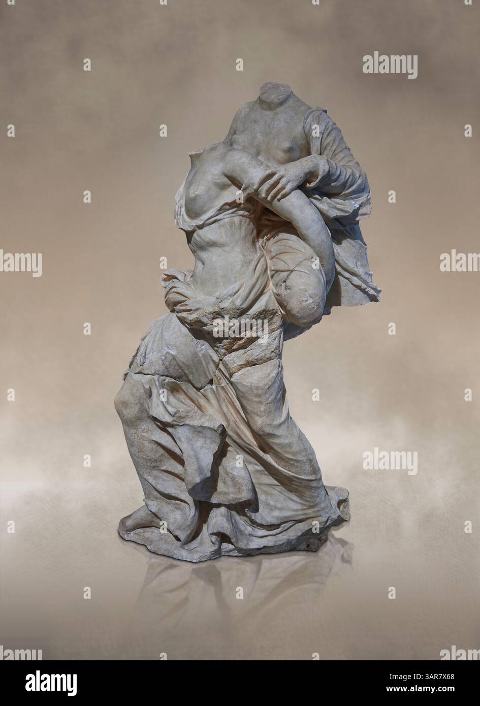 Greek statue group depicting girls playing a game of ephedrismos, 4th ...