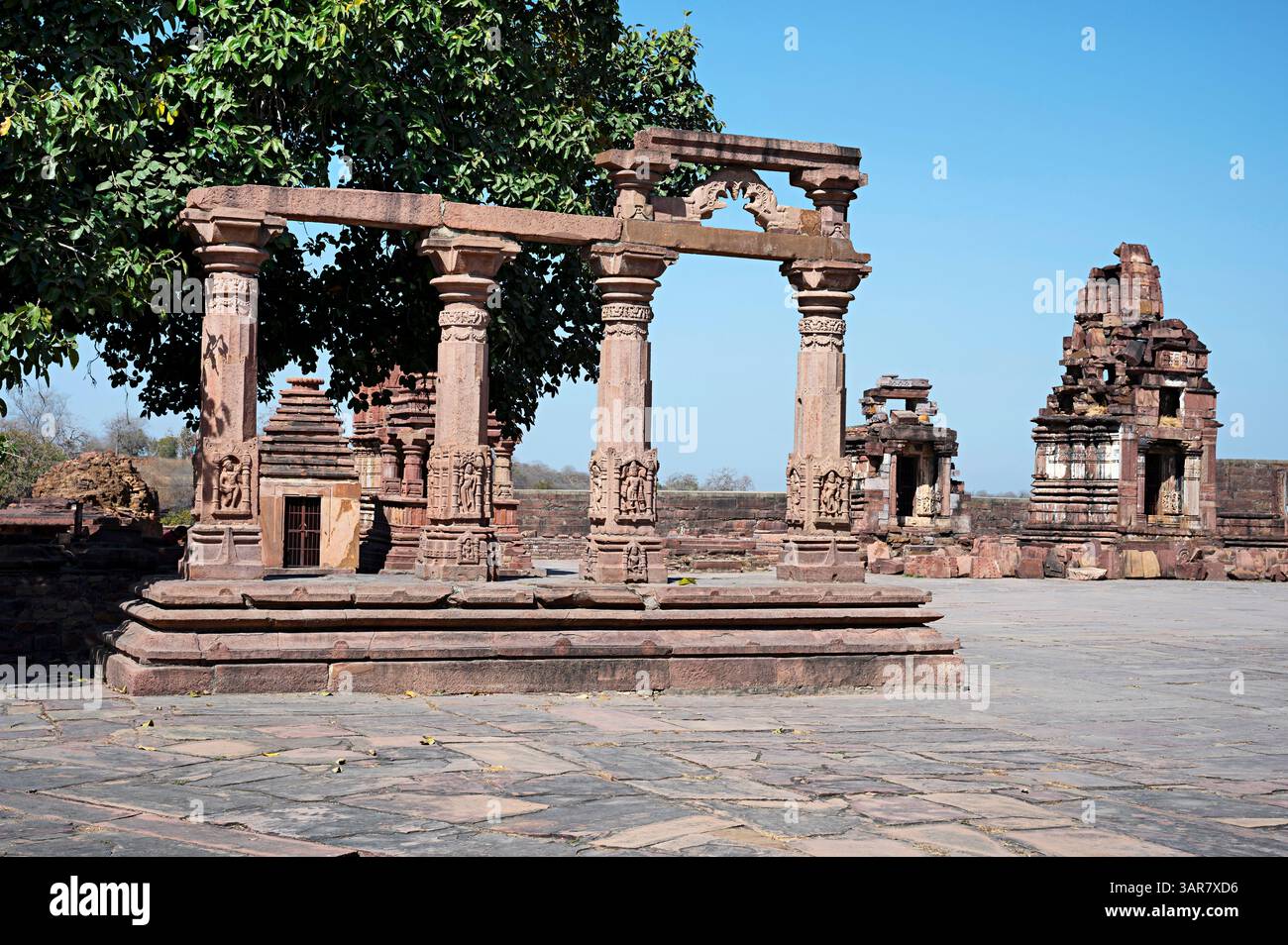 Partial view of the Shiv Mandir and Mahanal Mandir Complex, Menal ...