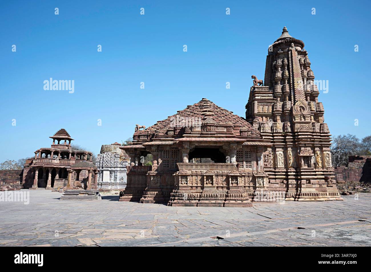 Partial view of the Shiv Mandir and Mahanal Mandir Complex, Menal ...