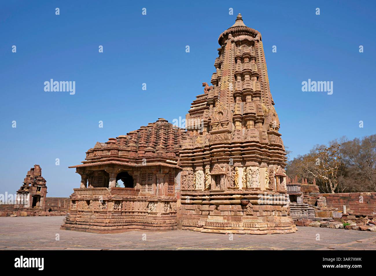 Partial view of the Shiv Mandir and Mahanal Mandir Complex, Menal ...