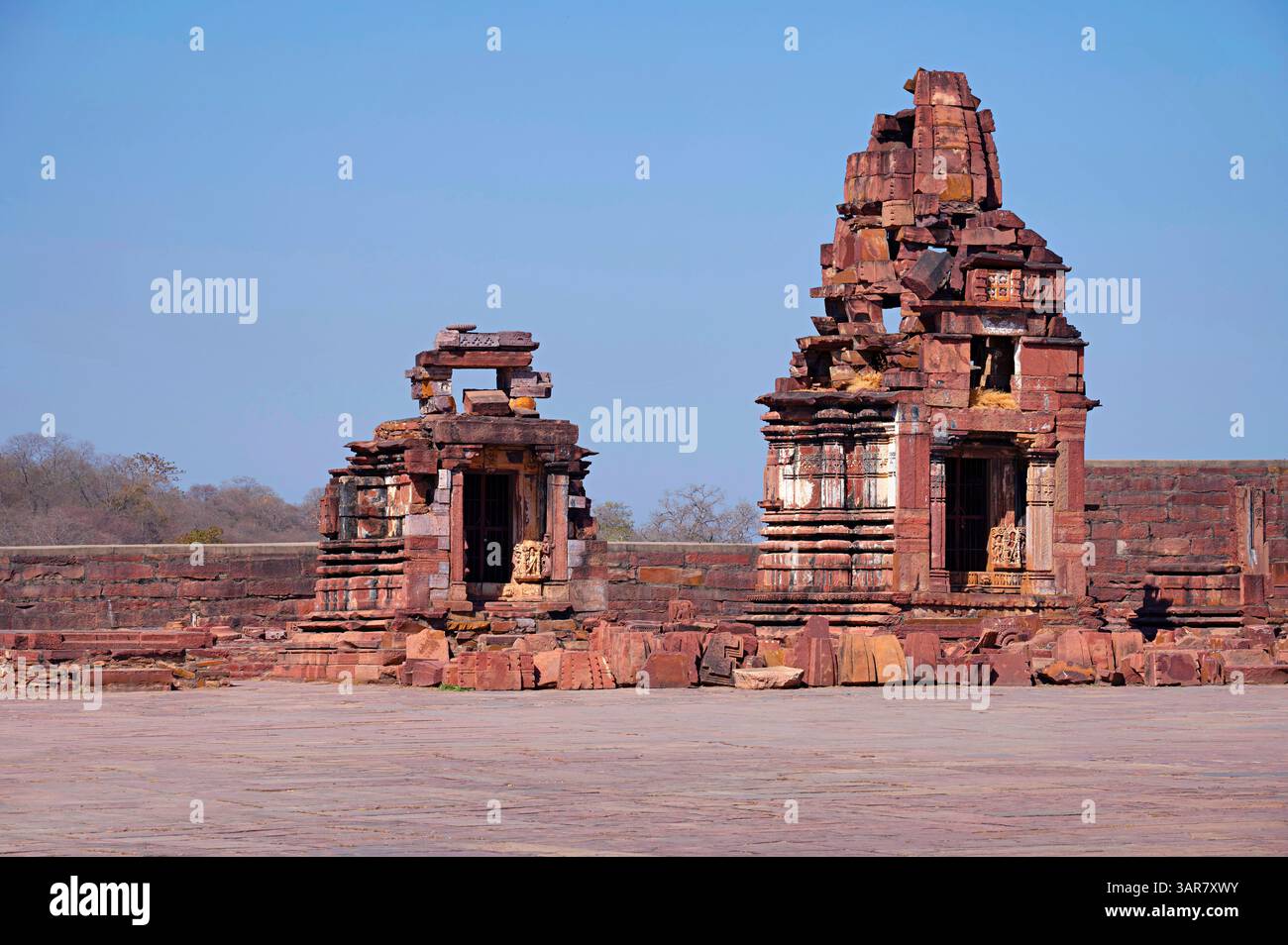Partial view of the Shiv Mandir and Mahanal Mandir Complex, Menal ...