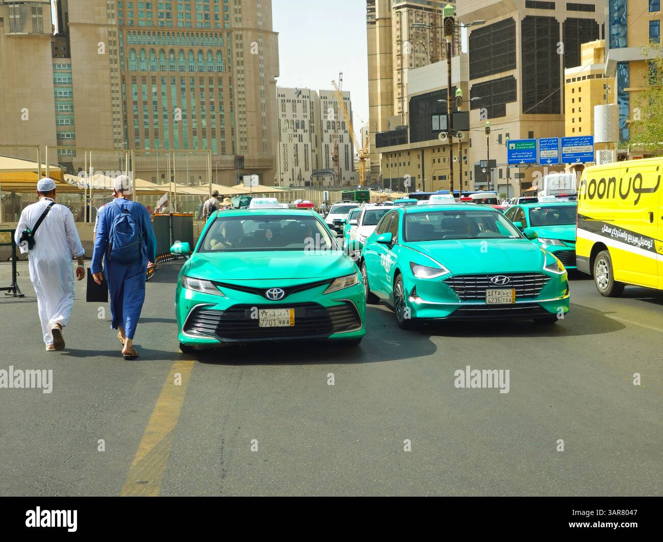 Mecca, Saudi Arabia, June 11 2024: Mecca Makkah Taxi, used to transport ...