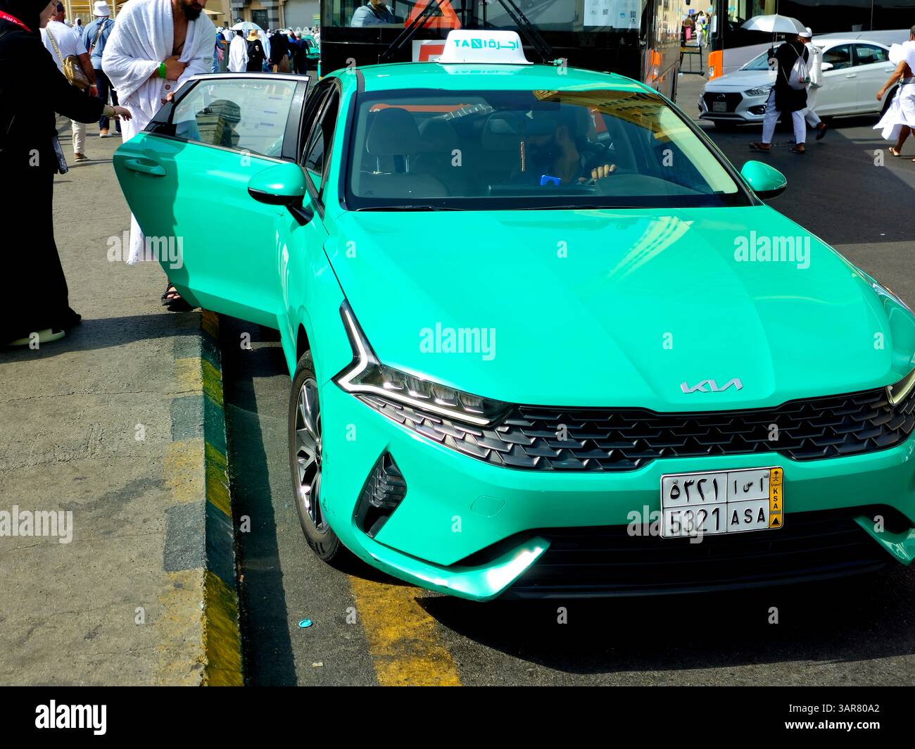 Mecca, Saudi Arabia, June 11 2024: Mecca Makkah Taxi, used to transport ...