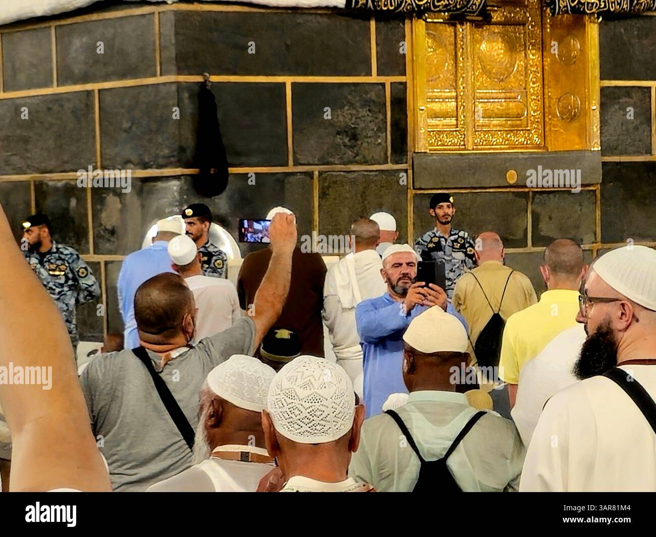Mecca, Saudi Arabia, June 21 2024: The Kaaba in Ihram Kiswa which is ...