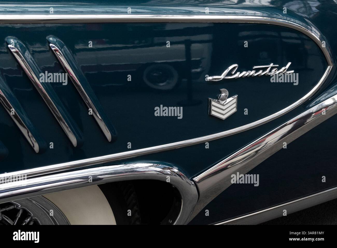 New York, NY, April 16, 2025: 1958 Buick Limited convertible car on ...