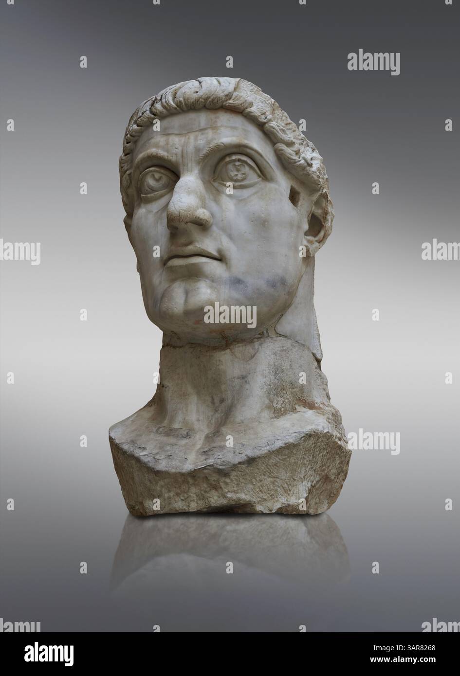 Roman Statue head of Emperor Constantine known as the Colossus of ...