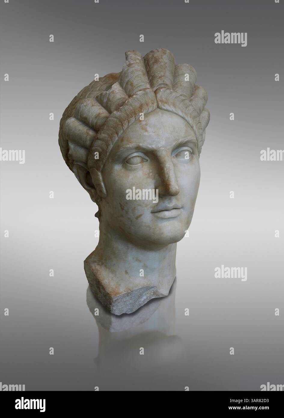 Roman marble portrait bust of Matidia circa 119 AD excavated from Via ...
