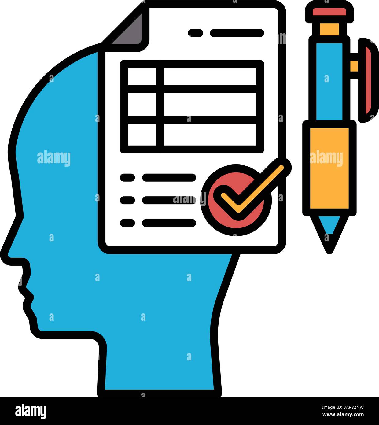 Blue head pen on Stock Vector Images - Alamy