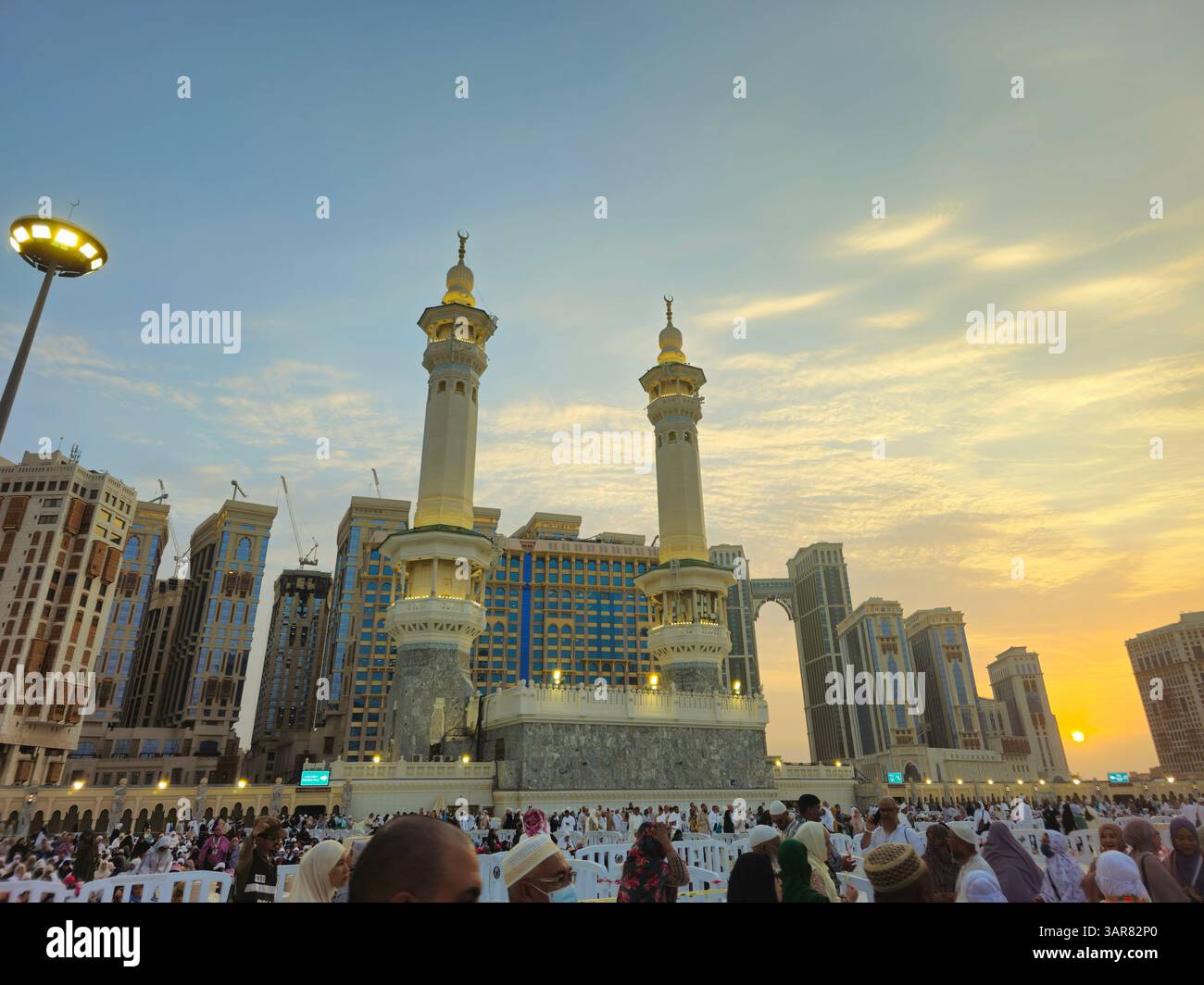 Mecca, Saudi Arabia, June 22 2024: The minarets of the grand sacred ...