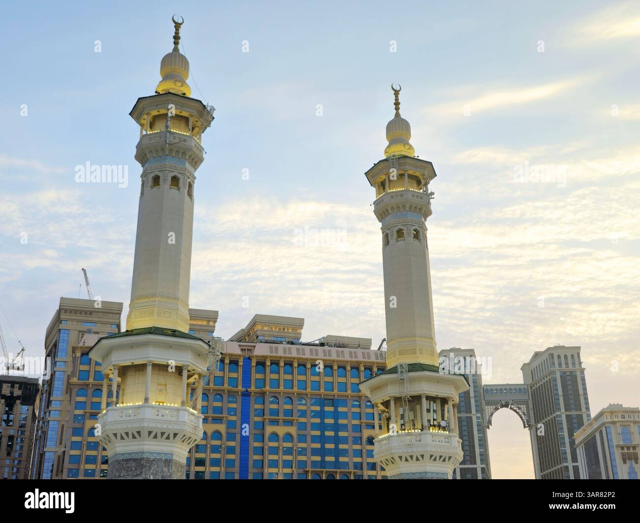 Mecca, Saudi Arabia, June 22 2024: The minarets of the grand sacred ...