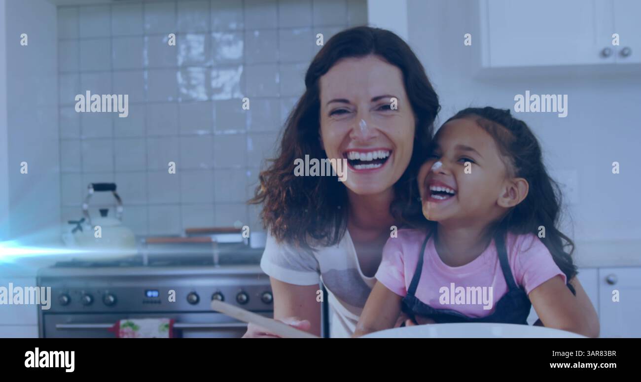 Biracial mother daughter baking hi-res stock photography and images - Alamy