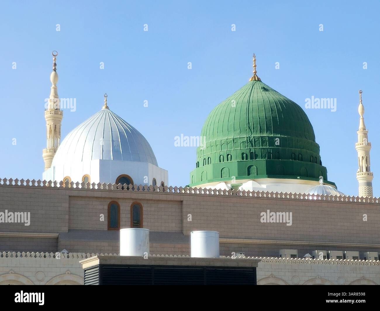 The Prophet's Mosque al-Masjid al-Nabawi, the second mosque built by ...