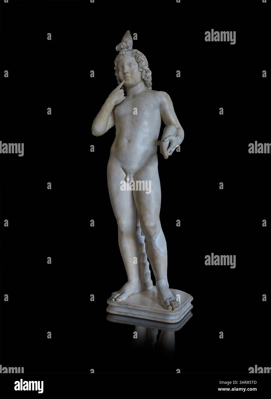 Harpocrates myth statue hi-res stock photography and images - Alamy
