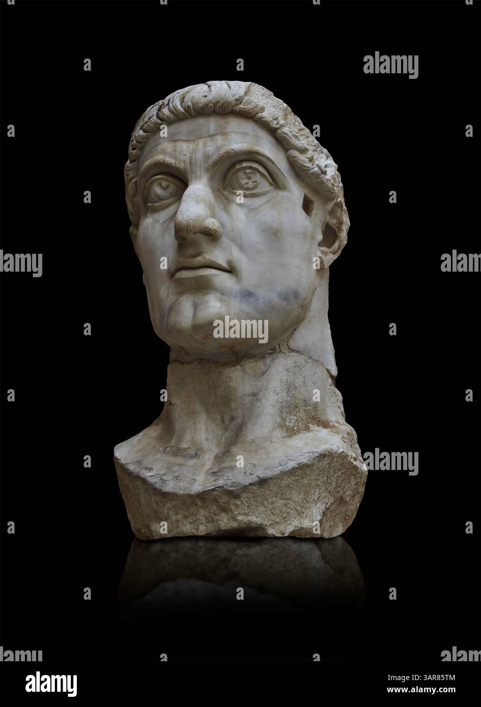Roman Statue head of Emperor Constantine known as the Colossus of ...