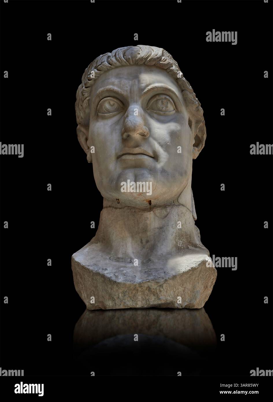 Roman Statue head of Emperor Constantine known as the Colossus of ...