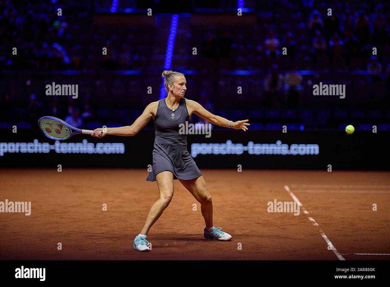 Stuttgart, Baden-Wuerttemberg, Germany. 16th Apr, 2025. Elise Mertens ...
