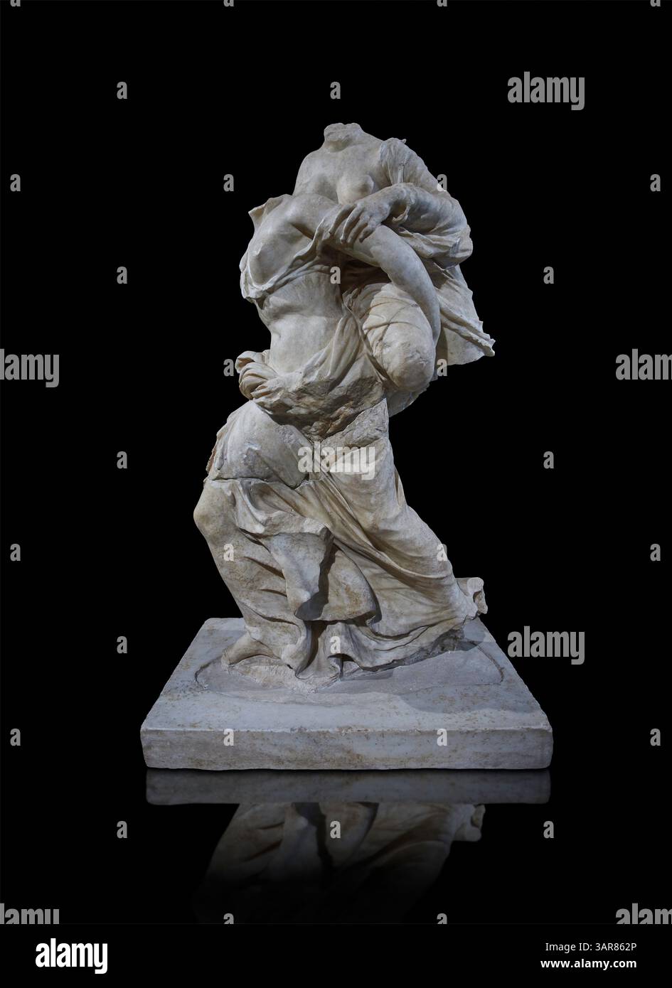 Greek statue group depicting girls playing a game of ephedrismos, 4th ...