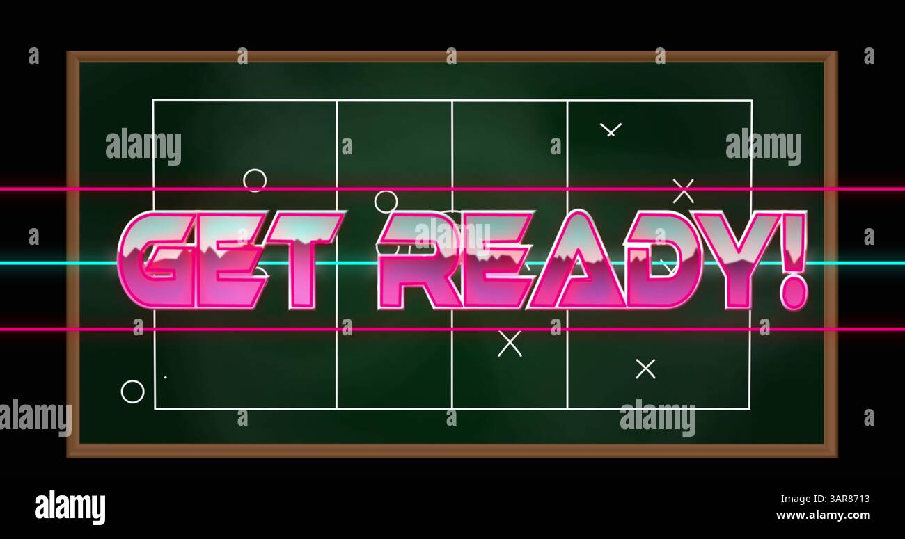 Image of get ready text over plan of stadium Stock Photo - Alamy