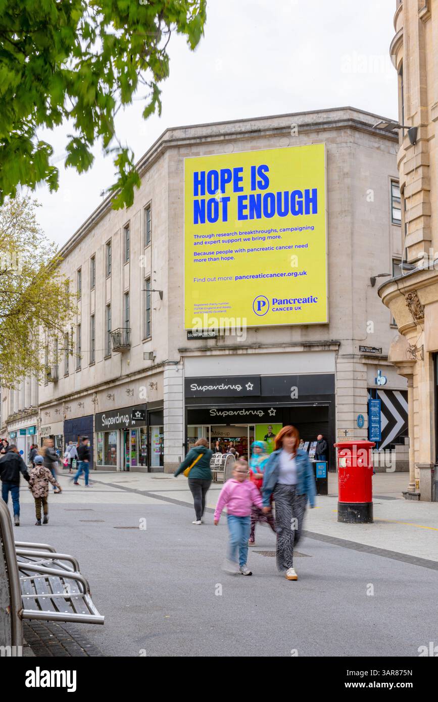 The digital display on Queen Street in Cardiff is a state-of-the-art ...