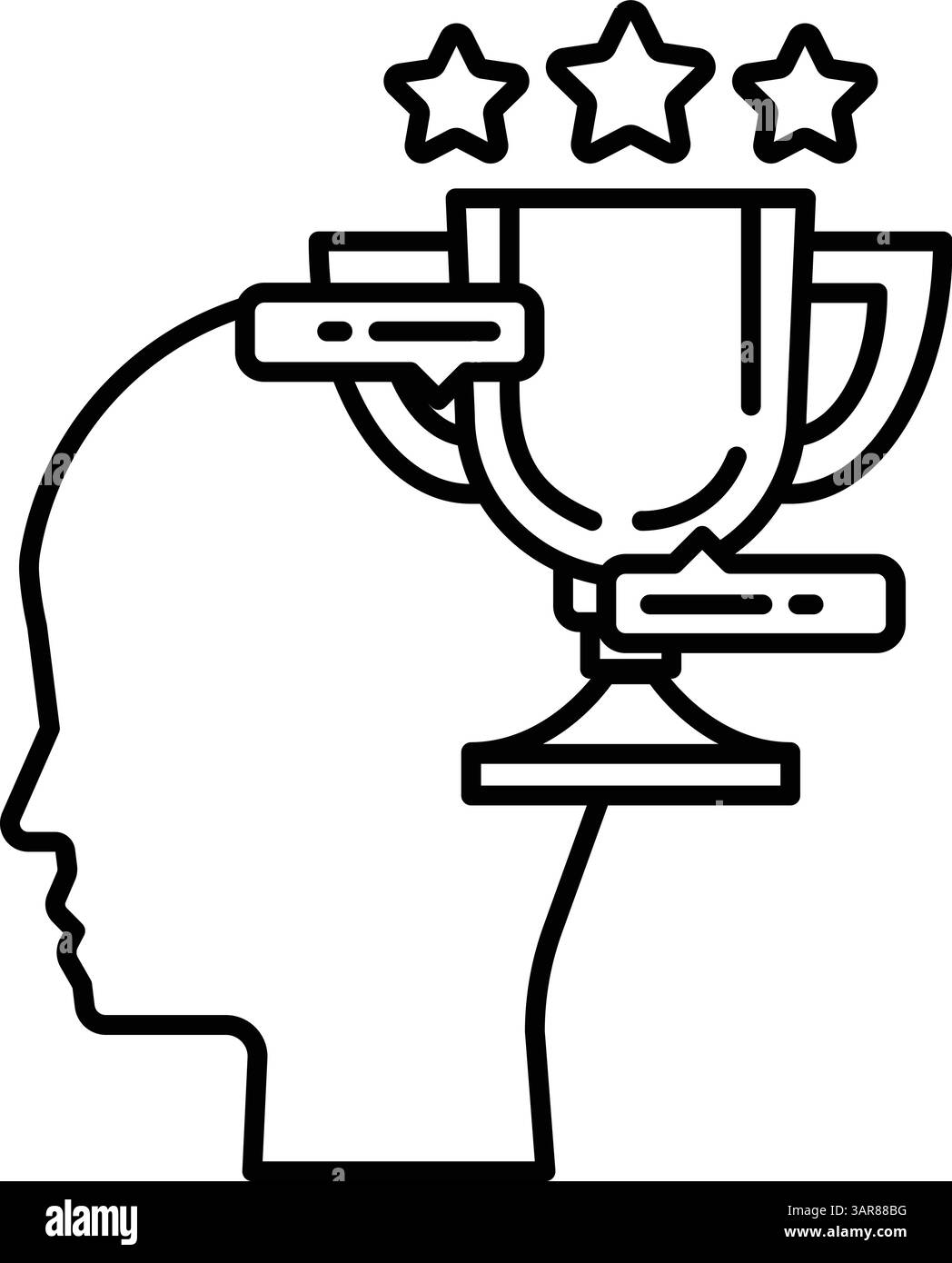 Cup on head Stock Vector Images - Alamy