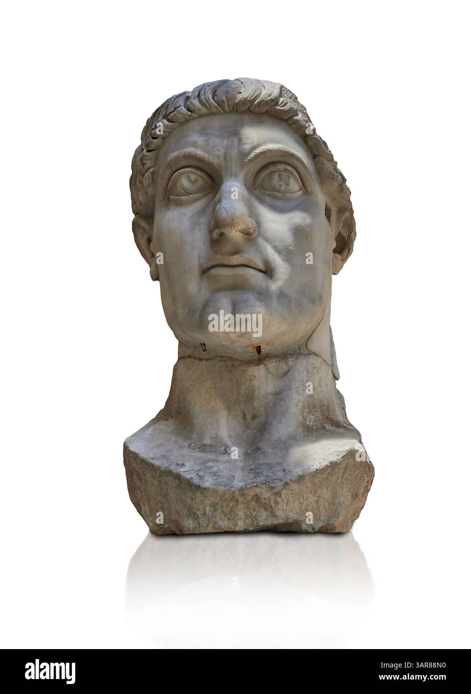 Roman Statue head of Emperor Constantine known as the Colossus of ...