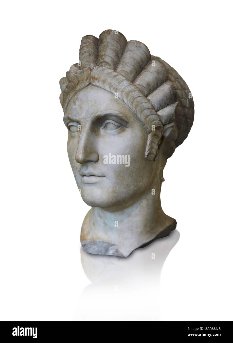 Roman marble portrait bust of Matidia circa 119 AD excavated from Via ...