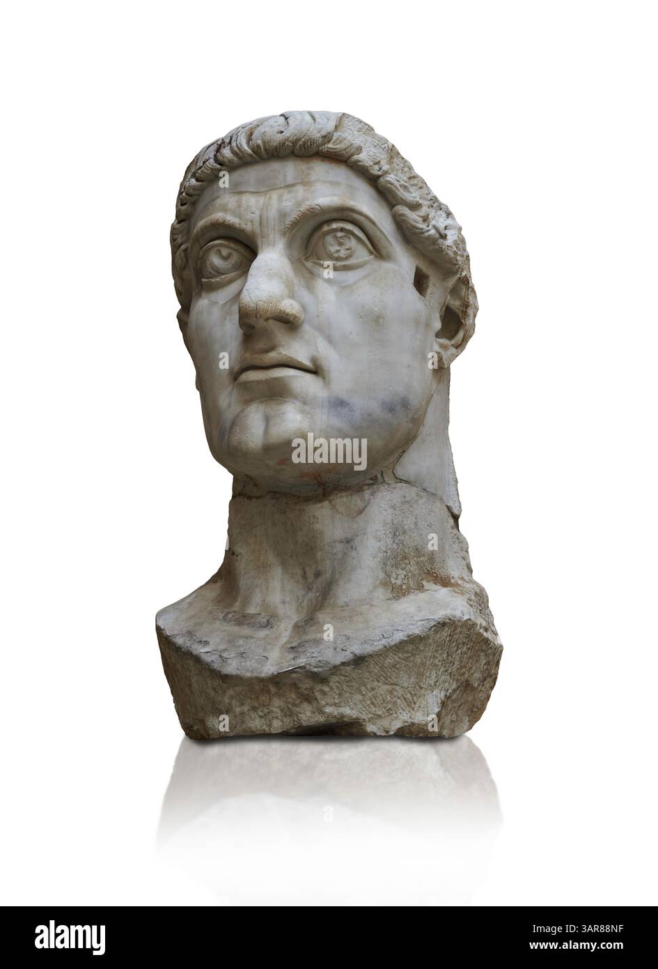 Roman Statue head of Emperor Constantine known as the Colossus of ...